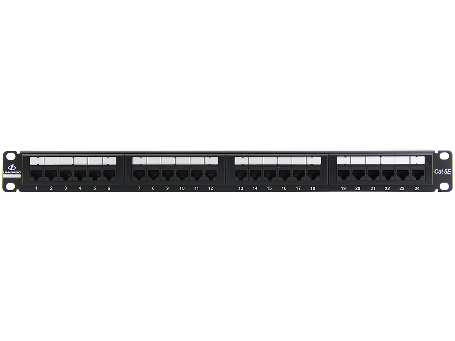 Linkbasic 24 Port Cat5e Rack Mount Patch Panel - Easy CCTV